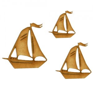 Sailing Boat Style 1 - MDF Wood Boat Shape